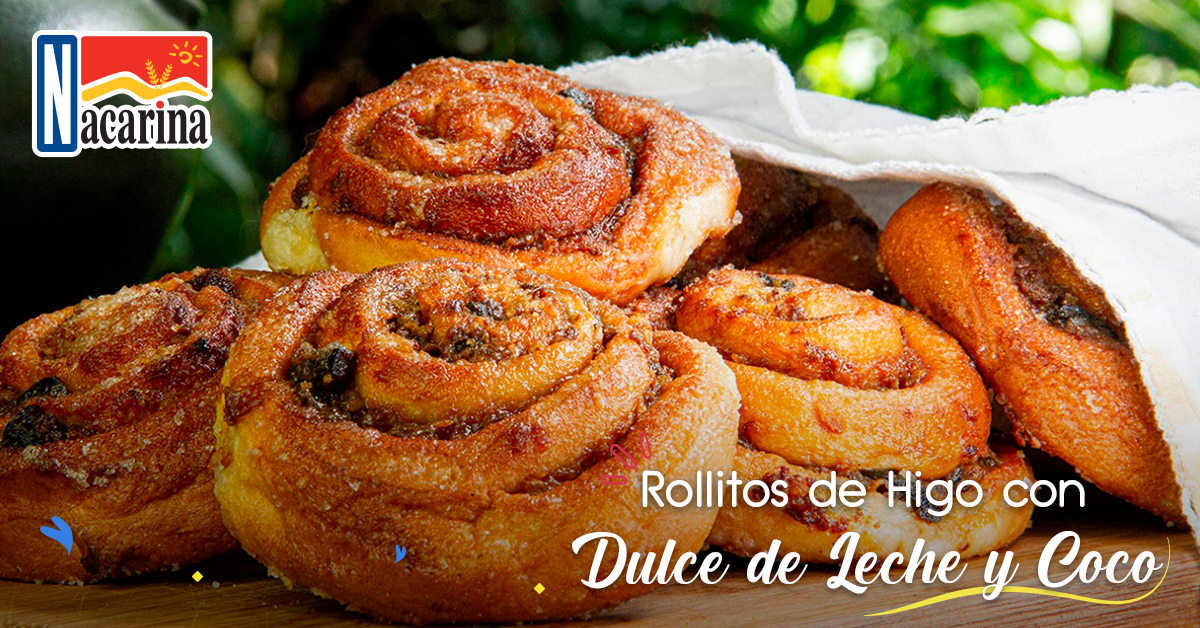 Rollitos de Higo con Dulce de Leche y Coco - Nacarina